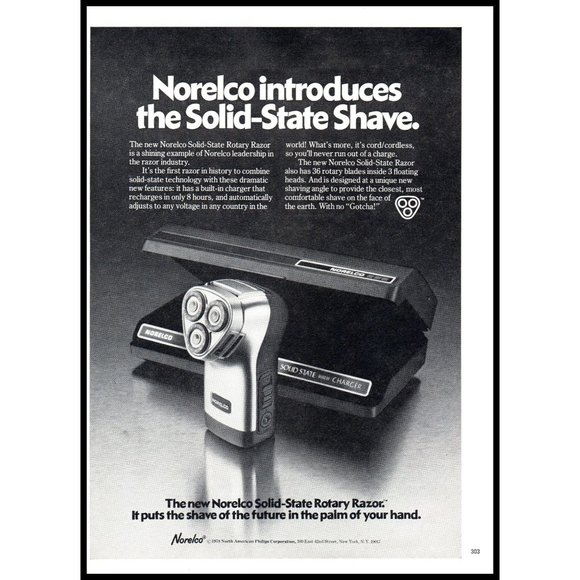 Norelco | Art | 978 Norelco Solid State Shaver Electric Razor Vintage ...